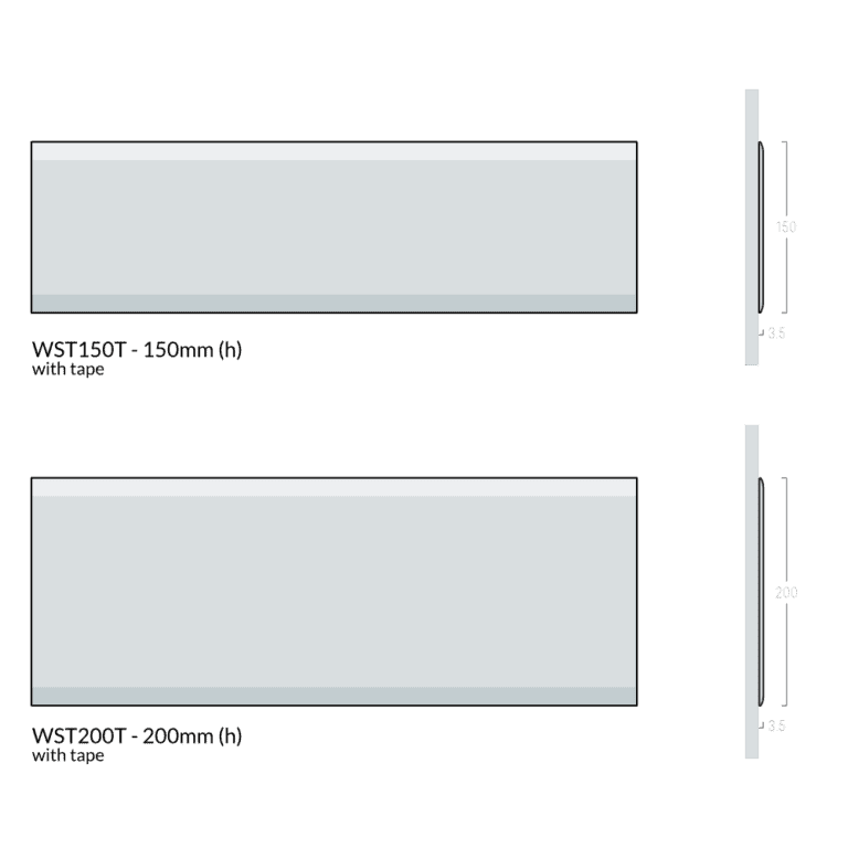 WGS200C - 200mm Wall Guard with Continuous Retainer - Hygienic Walls