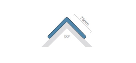 CGH7590 - 75mm x 75mm High impact PVC-u Corner Guards - Hygienic Walls