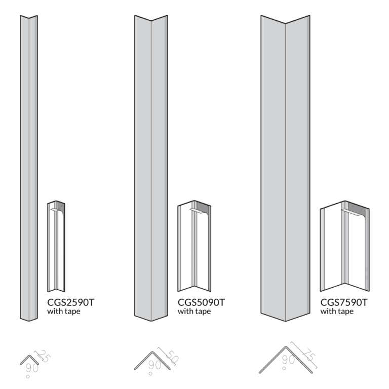 CGH5090 - 50 x 50 High Impact Corner Guard - Hygienic Walls