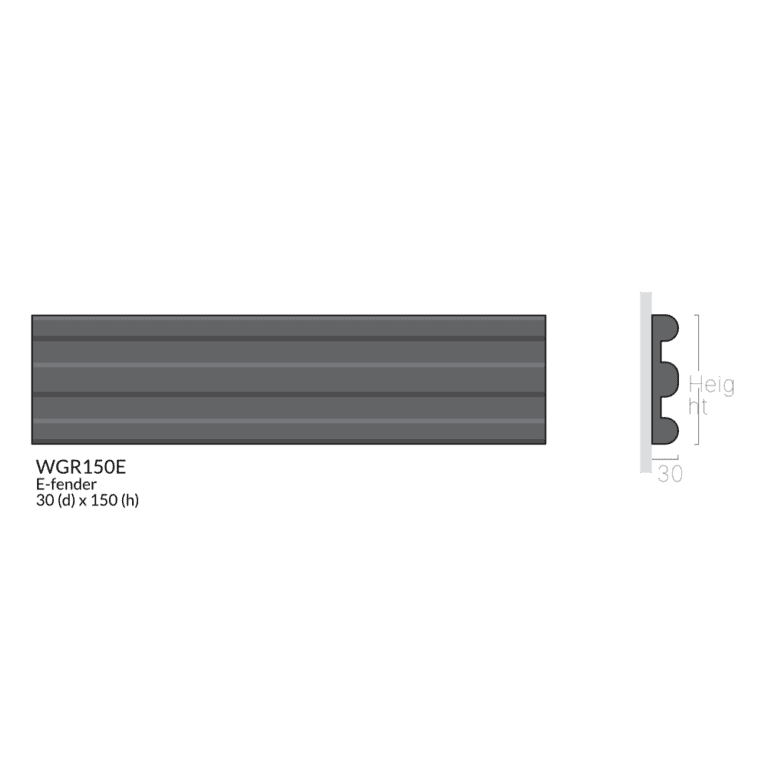 WGS200C - 200mm Wall Guard with Continuous Retainer - Hygienic Walls