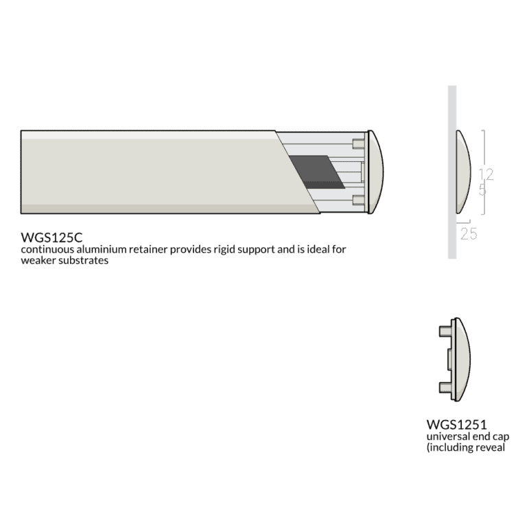 WGS200C - 200mm Wall Guard with Continuous Retainer - Hygienic Walls