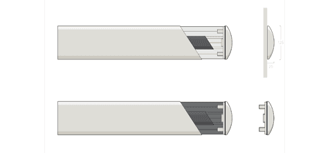 125mm Wall Guard with Continuous Retainer - Hygienic Walls